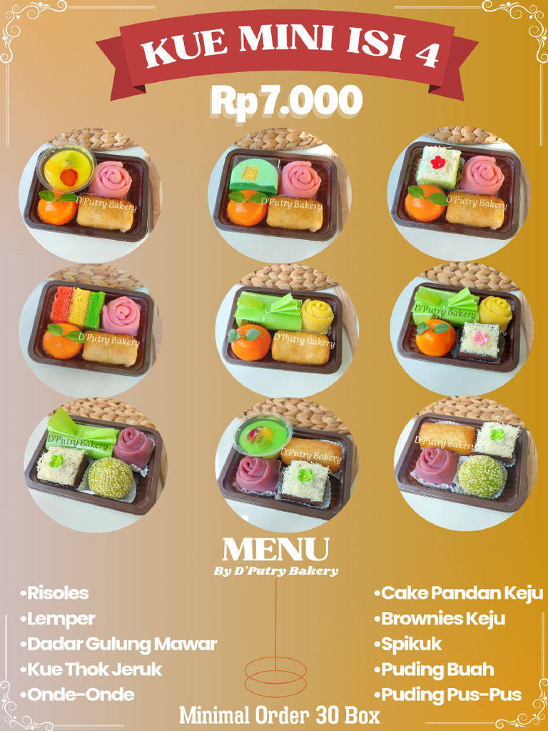 Kue Mini 2024 D'Putry Bakery | PDF