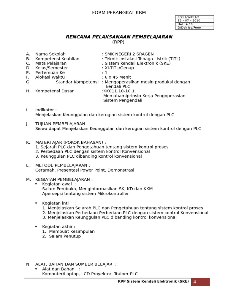(123dok - Com) RPP PLC Sistem Kendali Elektronik Kumpulan PTK 4 RPP PLC ...