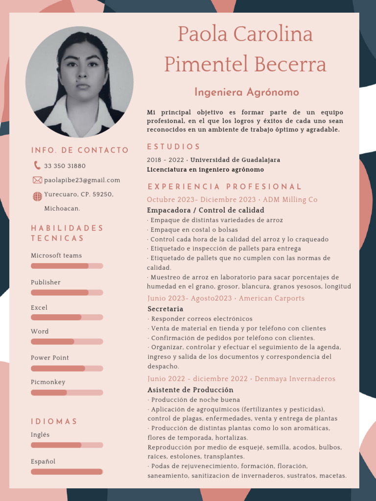 Currículum Vitae Paola Carolina | PDF | Plantas | Botánica