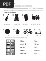 English Paper 1 - Standard 1 - Mid Year Exam | PDF