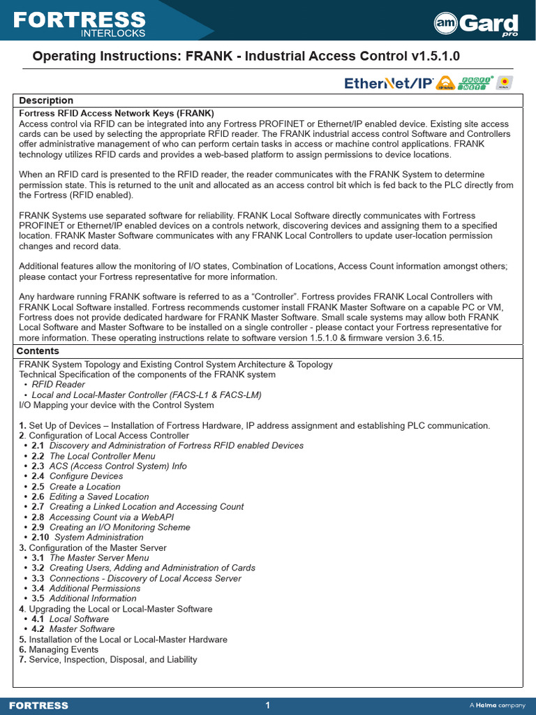 FRANK Operating Instructions General Version v.1.5.1.0 August 2023 v1.8 | PDF | Programmable ...