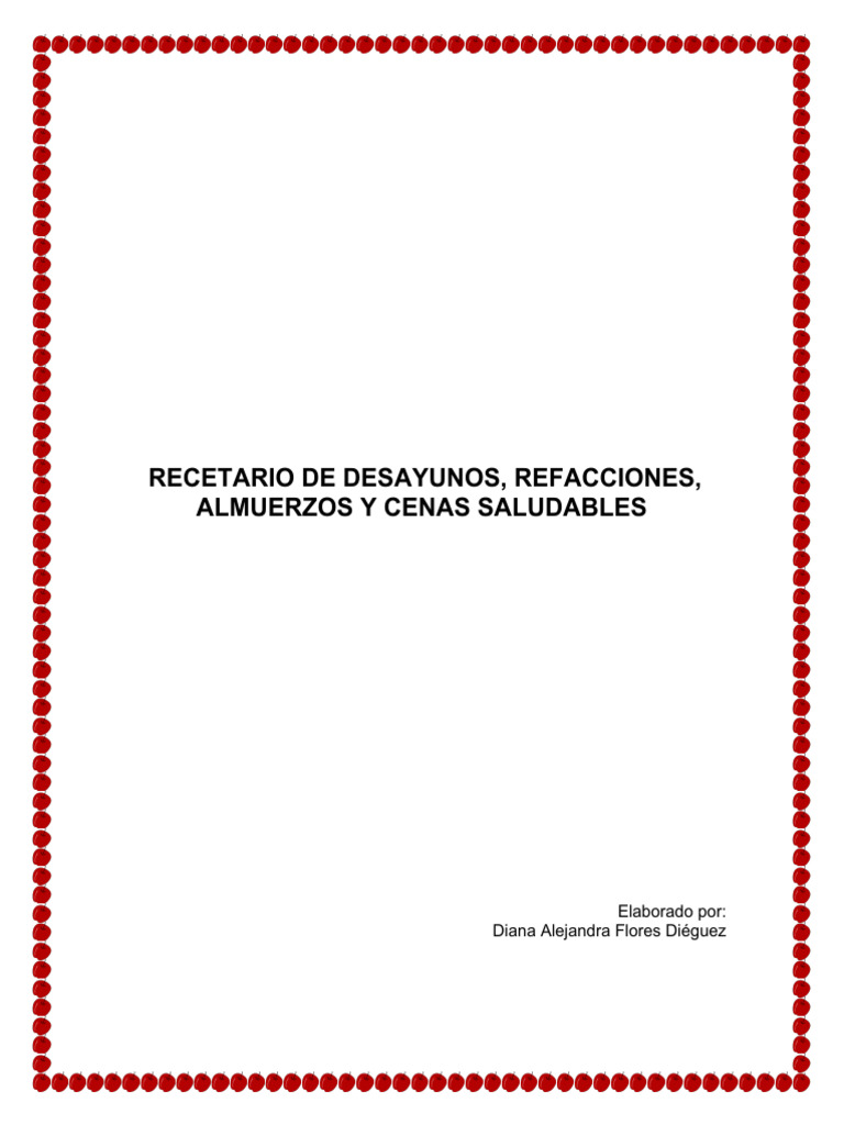 RECETARIO Desayunos, Refas, Lunchs y Cenas para Pacientesdocx | PDF ...