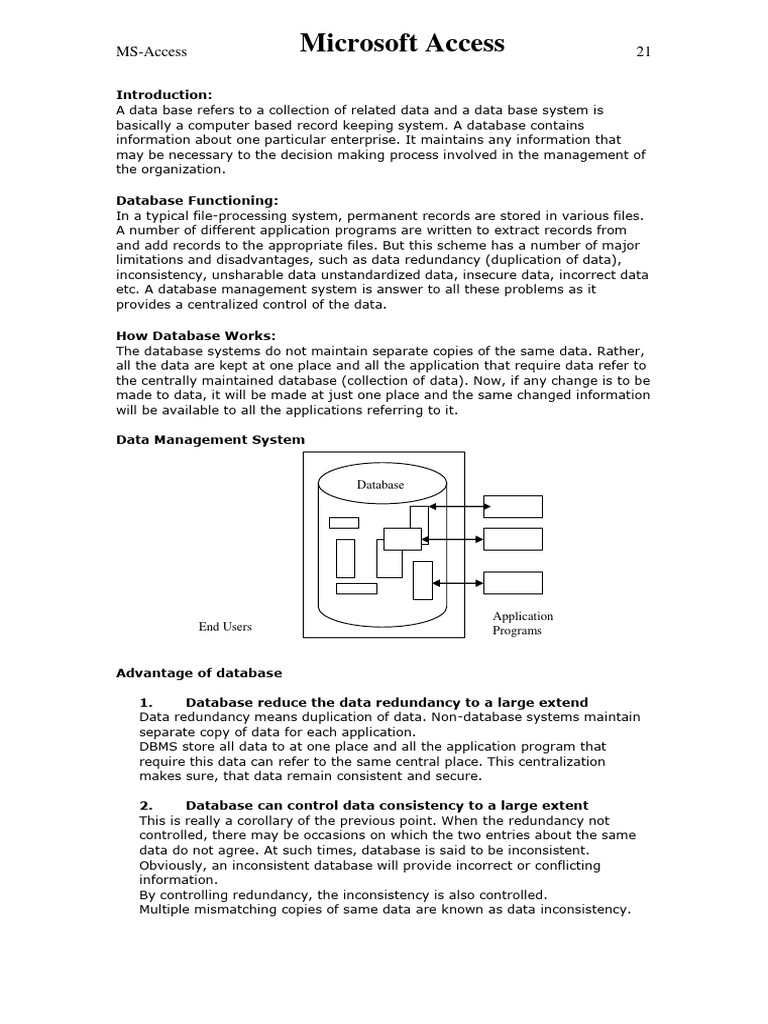 Ms Access 8 Page Pdf Eng Pdf Microsoft Access Databases