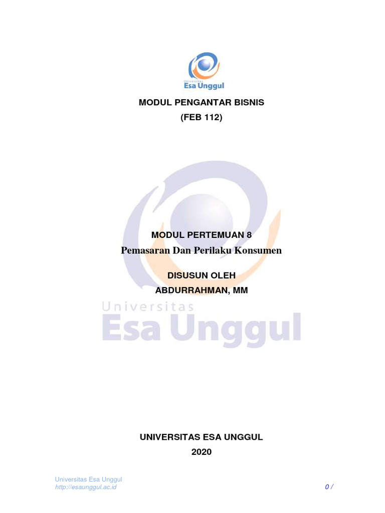 Modul Pengantar Bisnis Pertemuan 8 | PDF