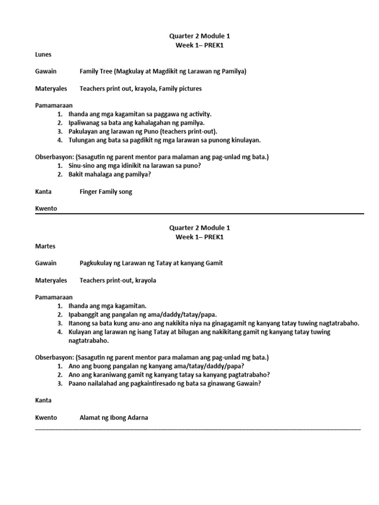 Q2 K1 Simplified Activity | PDF