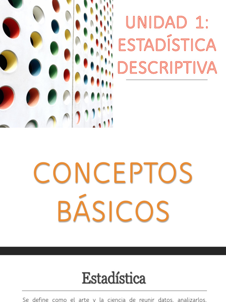 Conceptos Básicos | PDF | Estadísticas | Estadísticas descriptivas