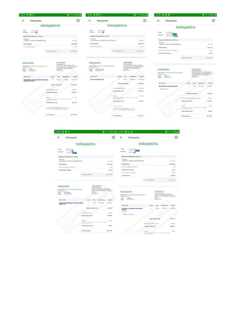 Nota Pembelian Tokopedia | PDF
