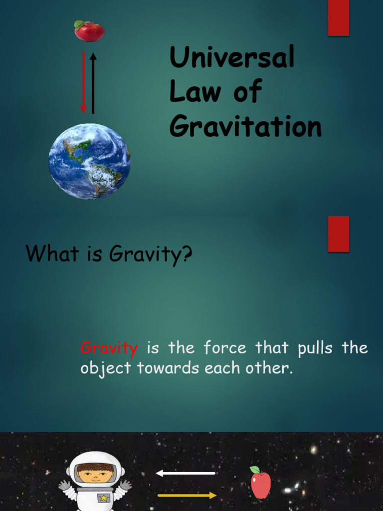 Universal Law of Gravitation Explained | PDF | Force | Newton's Law Of ...