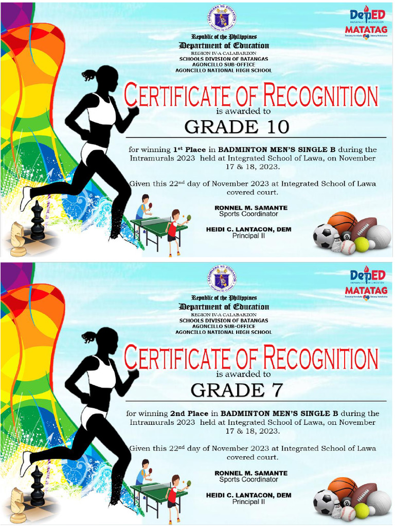 Badminton Cert | PDF