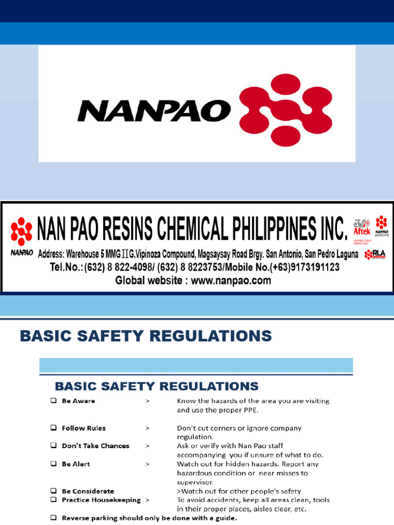 Nan Pao San Pedro Warehouse Safety Protocol | PDF