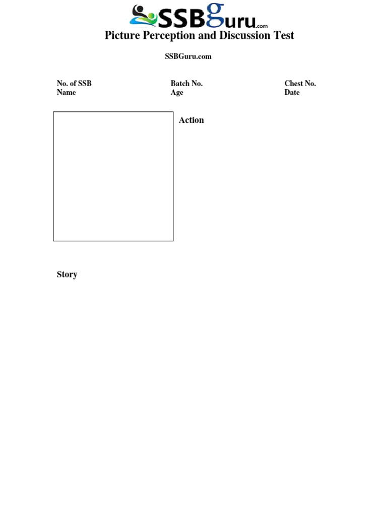 PPDT Format and Sample Answer Sheet | PDF