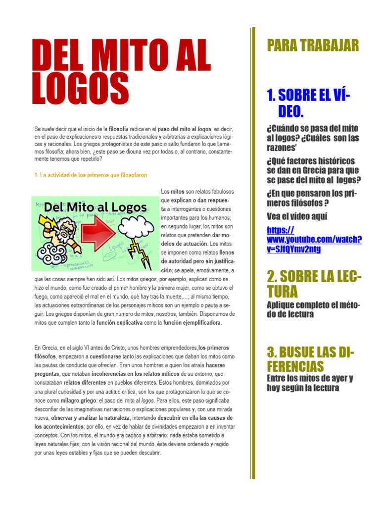 Del Mito Al Logos | PDF