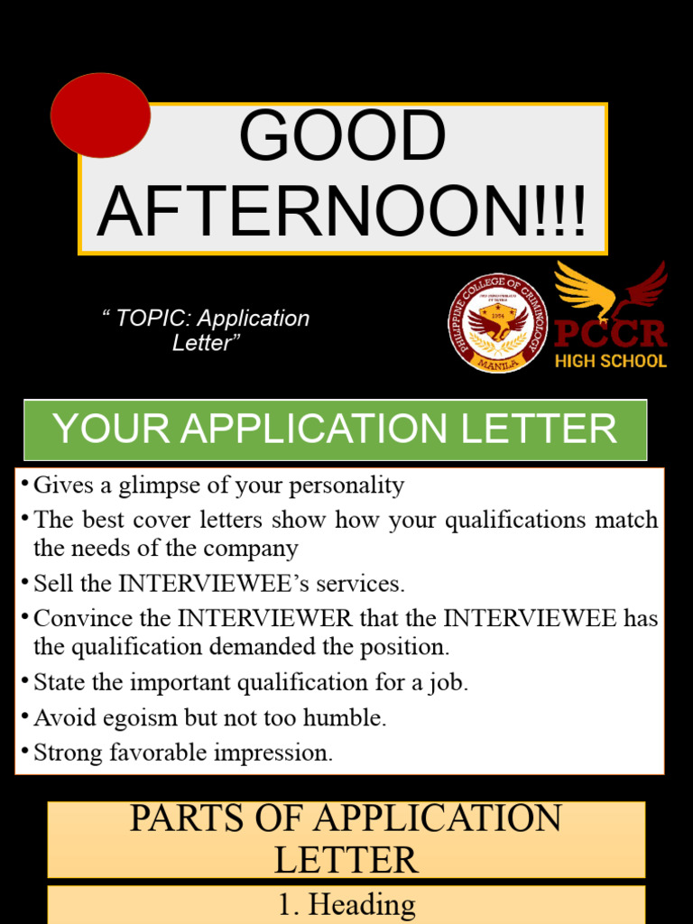 Crafting Effective Application Letters | PDF | Career & Growth