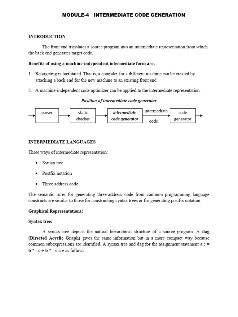 Unit 3 TAC Intermidiate Code Generator | PDF | Boolean Data Type | Data Type