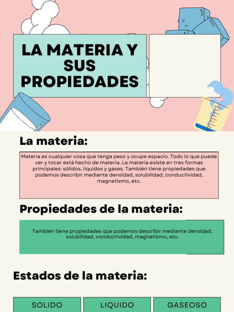 La Materia y Sus Propiedades | PDF | Importar | Líquidos