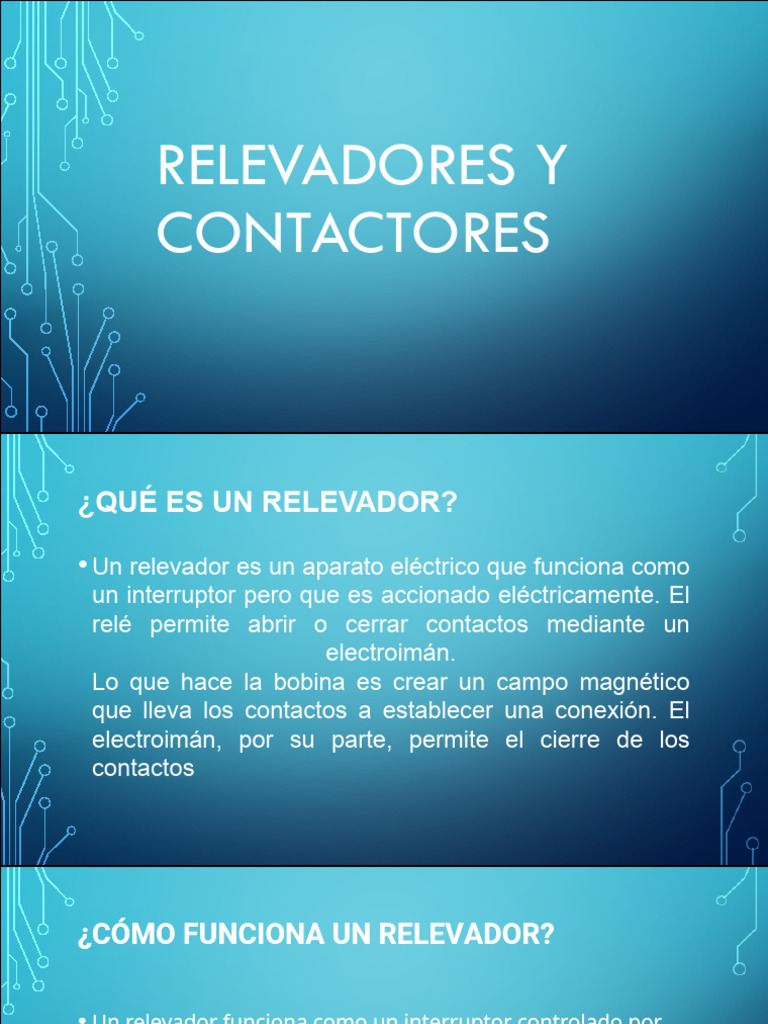 Relevador y Contactor | PDF | Relé | Cantidades fisicas