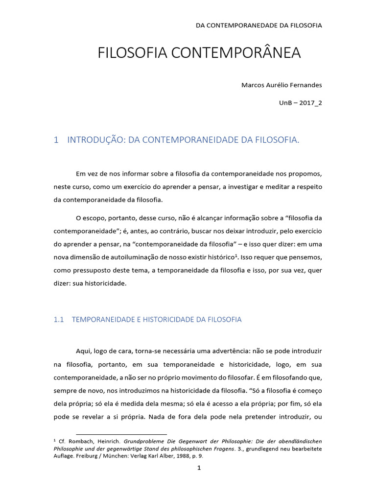 Filosofia Contemporânea | PDF | Pensamento | Science