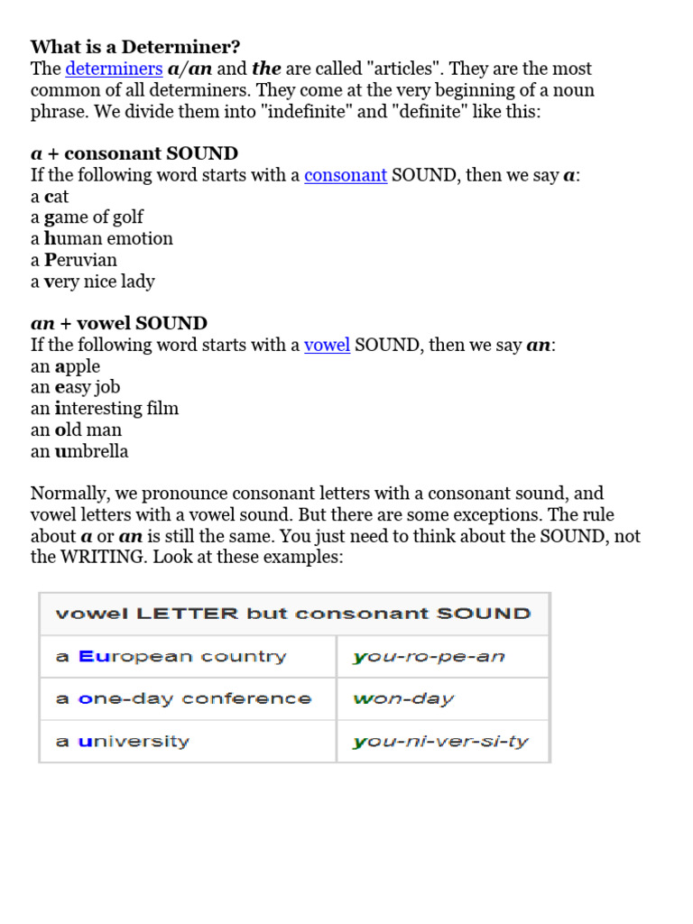 Determiners Interjection Adjectives | PDF | Adjective | Noun