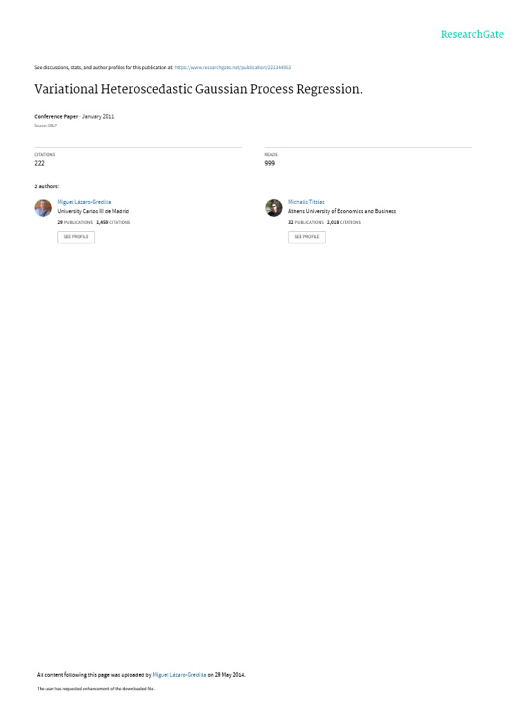 Variational_Heteroscedastic_Gaussian_Process_Regre | PDF | Normal ...