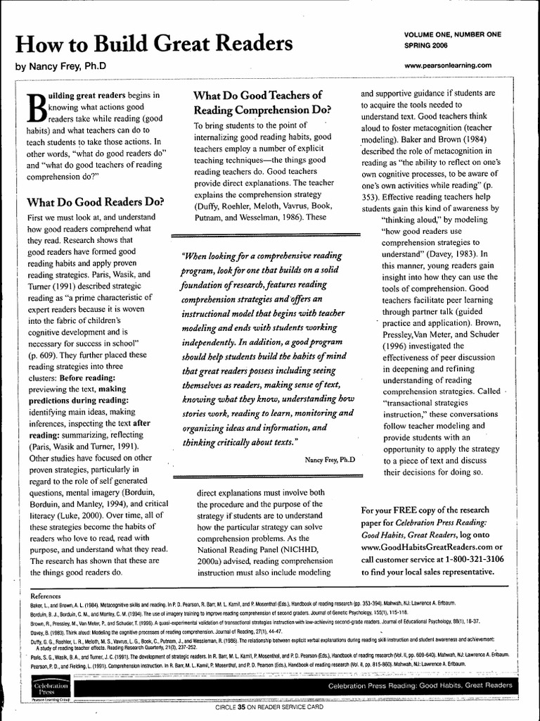 Building Good Reading Habits | PDF | Reading Comprehension | Learning