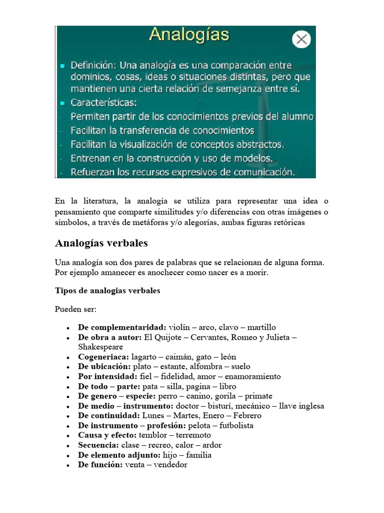 Analogias Numericas | PDF | Analogía | Análisis