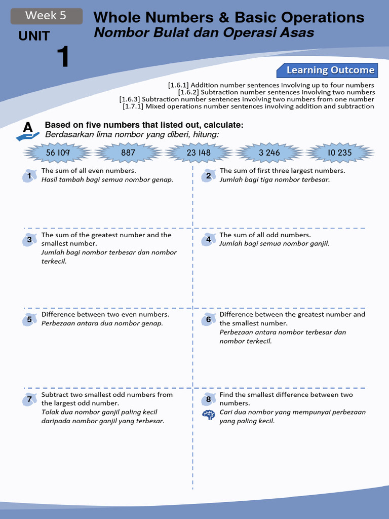 Math KSSR Weekly Practice Y4-Week05 | PDF | Mathematical Objects | Mathematics