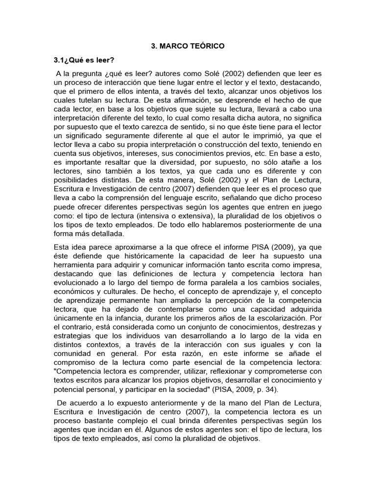 Marco Teórico y Referencias | PDF | Aprendizaje | Comprensión lectora