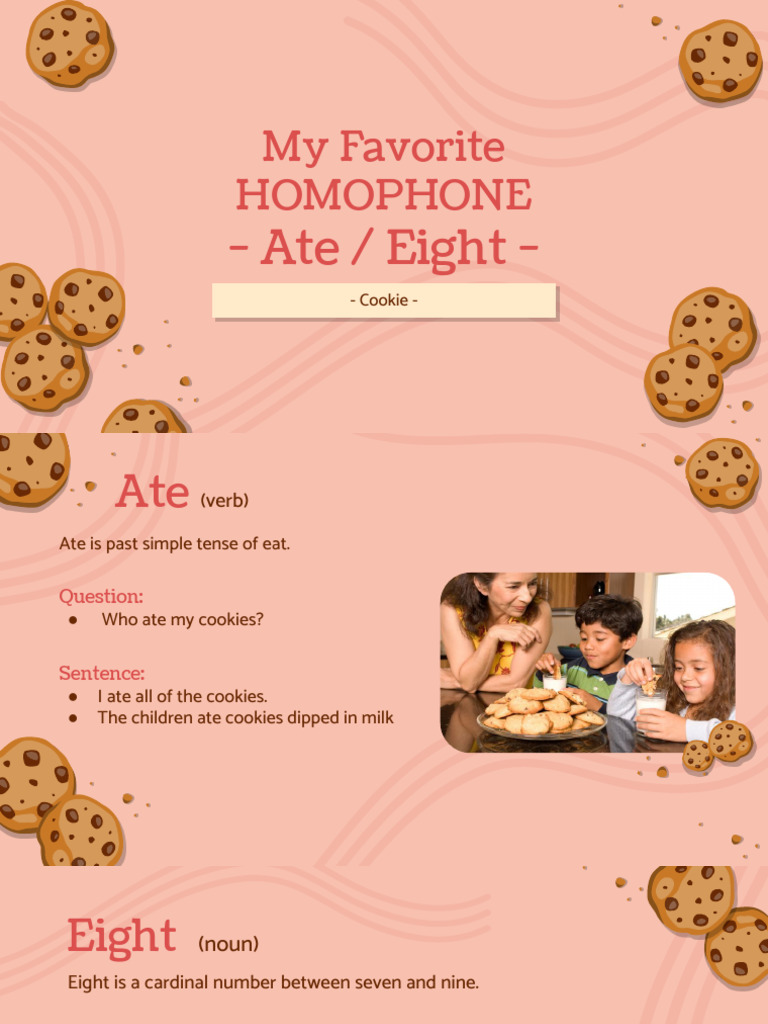 Homophones: Ate vs. Eight for Kids | PDF