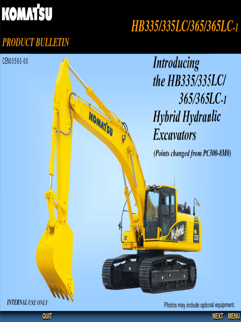 Komatsu HB365 Hybrid Excavator Overview | PDF | Hybrid Vehicle | Engines