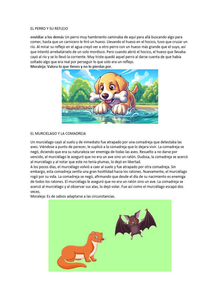 EL PERRO Y SU REFLEJO | PDF | León | Murciélago