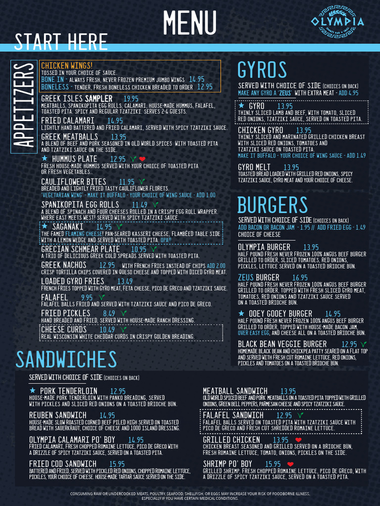 olympia-newmenu23-final-4f | PDF | Hamburgers | Kebab