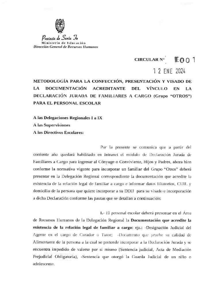 Circular 001-2024 | PDF