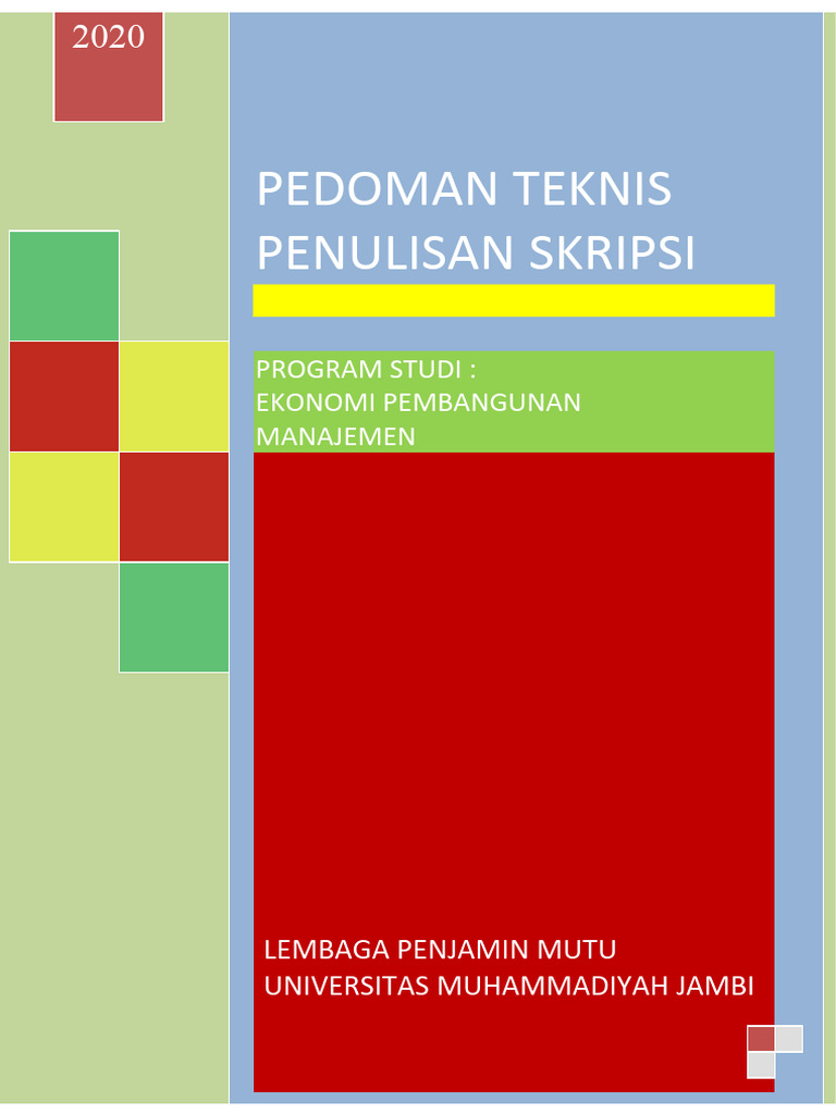 Pedoman Penulisan Skripsi UM Jambi | PDF | Karier & Perkembangan | Bisnis