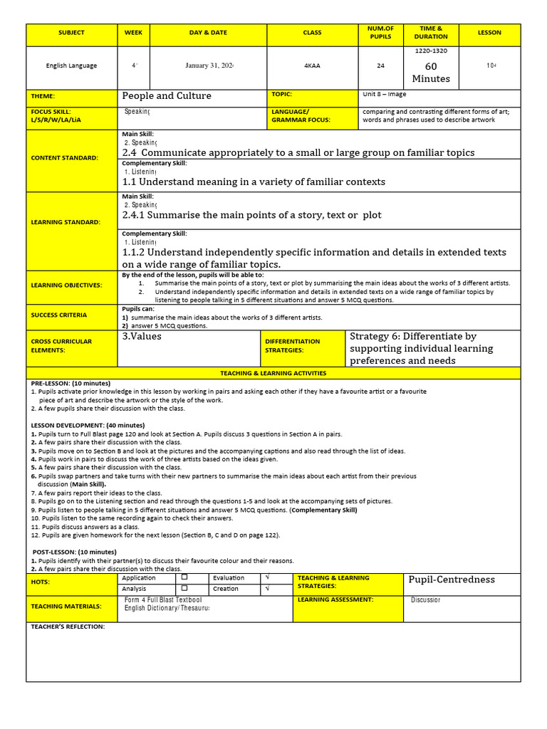 Lesson 104 Speaking | PDF | Learning | Multiple Choice