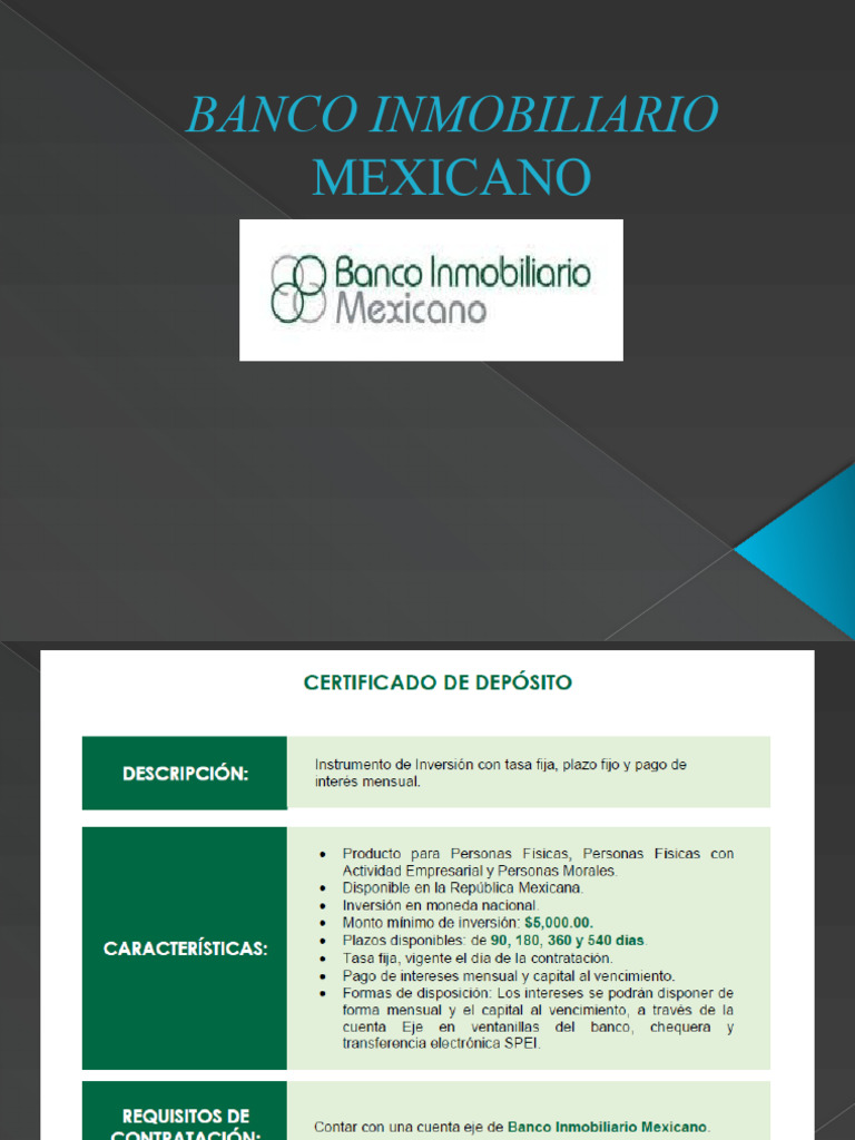 Banco Inmobiliario Mexicano | PDF | Ley de fideicomiso | Economias