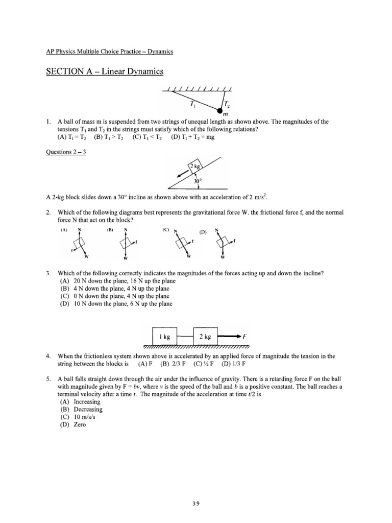 Unit - 02 Dynamics MCQ | PDF