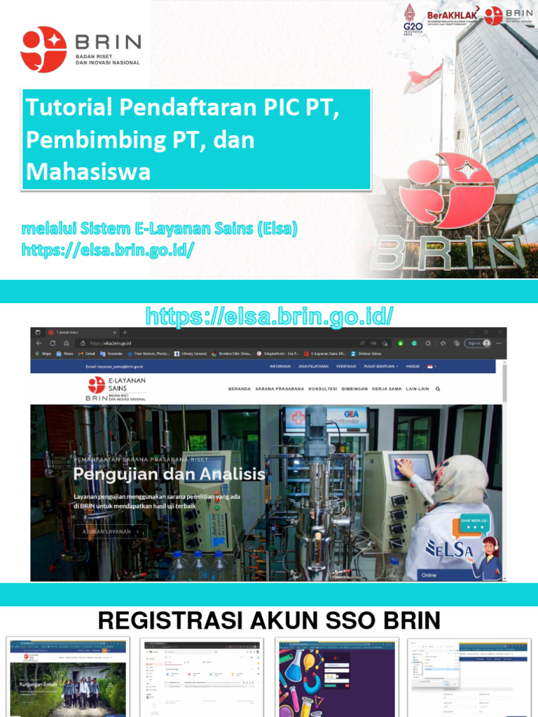 Tutorial Pendaftaran PIC PT-Mahasiswa | PDF