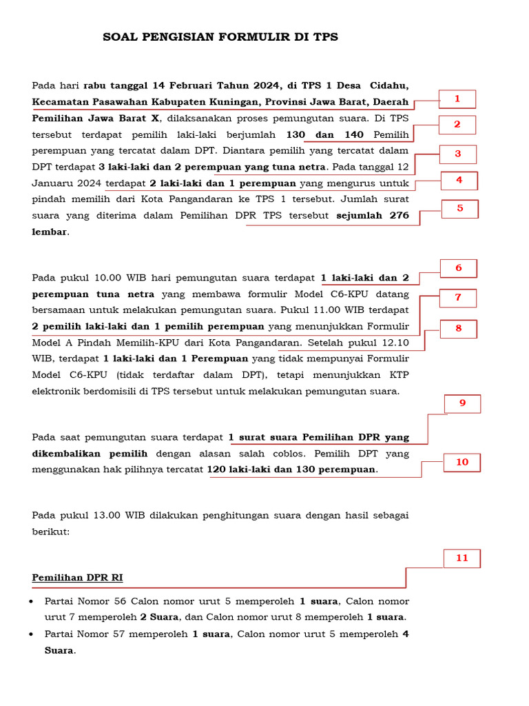 Contoh Soal DPR RI | PDF