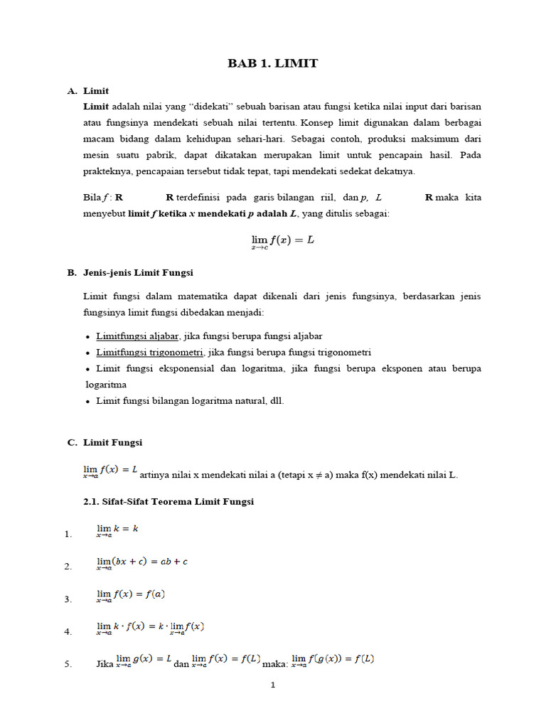 Modul Limit Dan Turunan Xii | PDF | Metode & Bahan Ajar