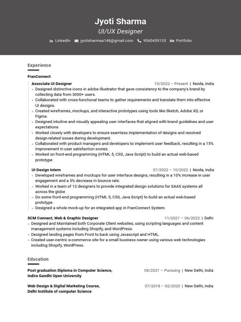 Naukri JyotiSharma (2y 0m) | PDF | User Interface | User Interface Design