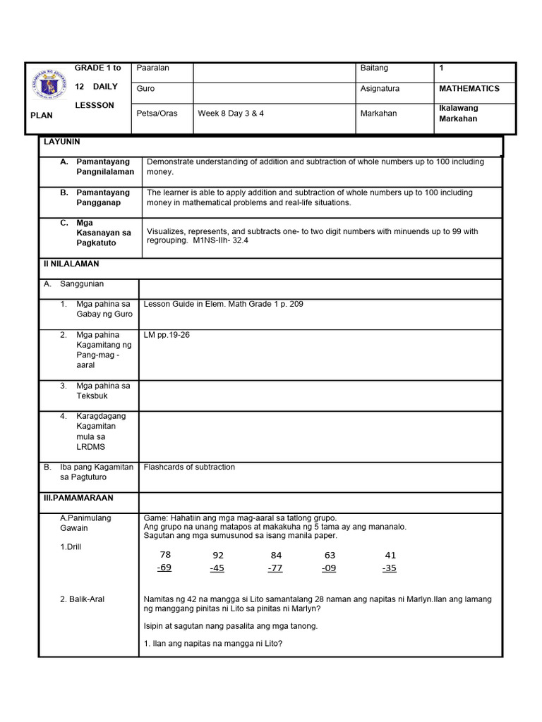 Quarter 2 Math 1 Week 8 (Day 3-4) | PDF