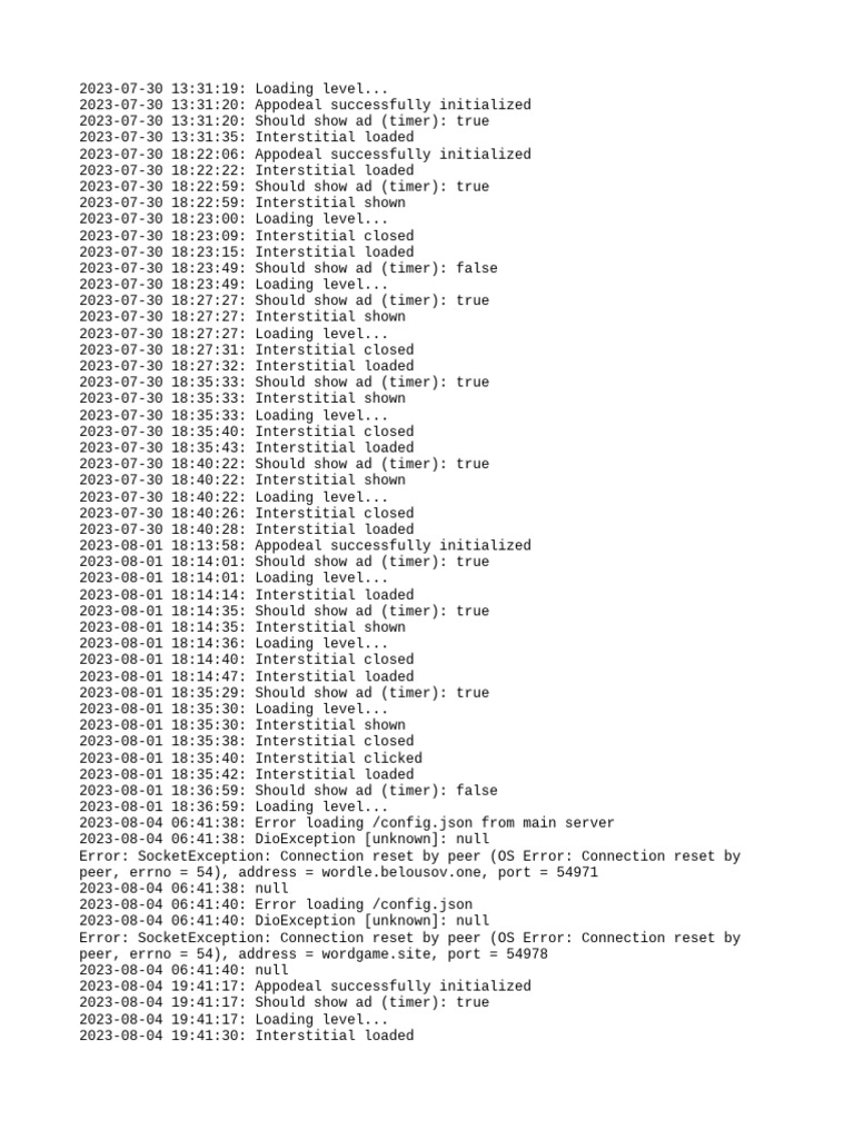 Logs | PDF | Software Engineering | Computing