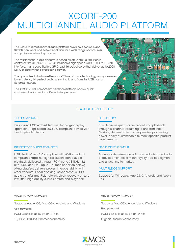 USB Audio Product Brief - 2 | PDF | Usb | Computer Architecture