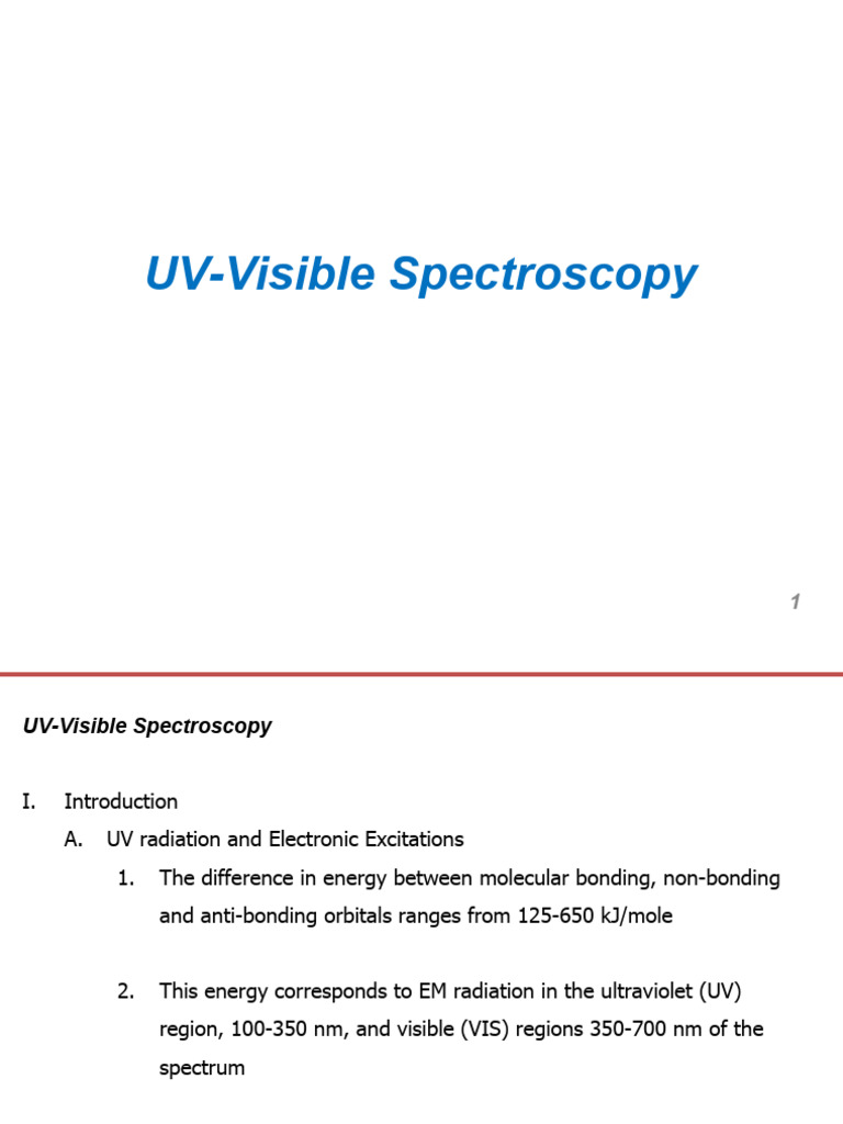 UV Visible Spectroscopy Ece | PDF | Ultraviolet–Visible Spectroscopy ...