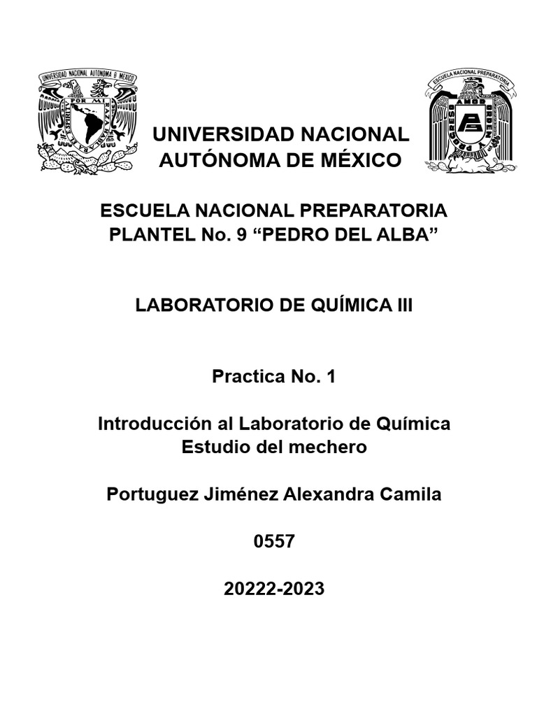 1 Reporte de Practicas de Laboratorio Química | PDF | Laboratorios | Vela