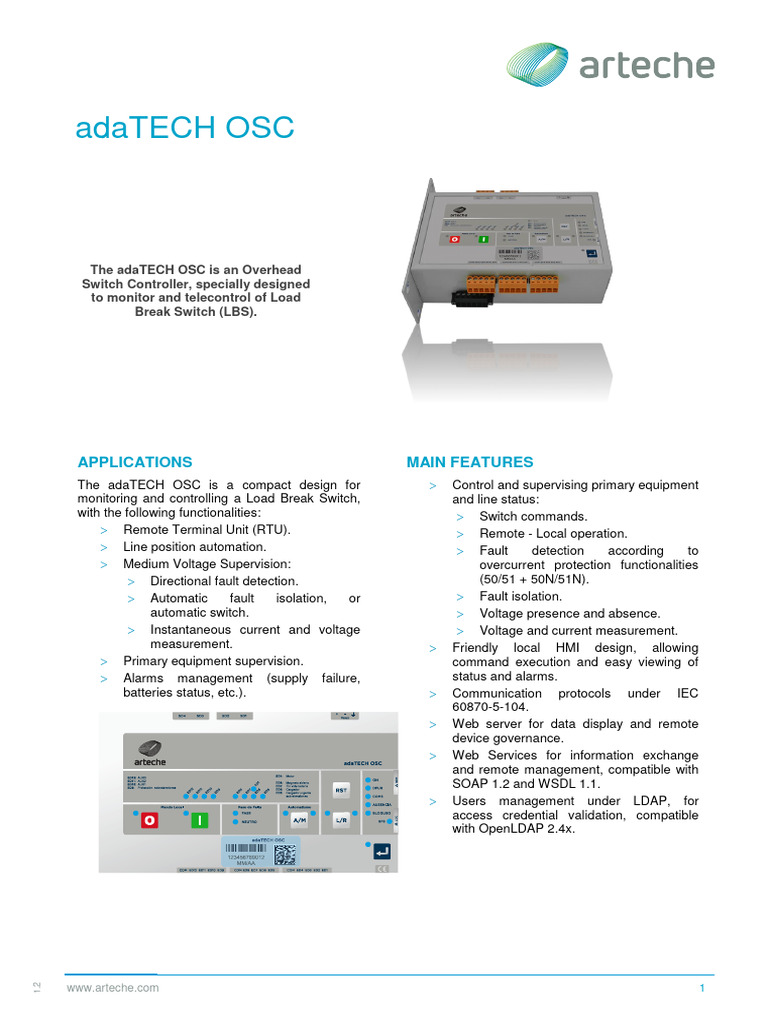 ARTECHE DS adaTECH-OSC EN | PDF