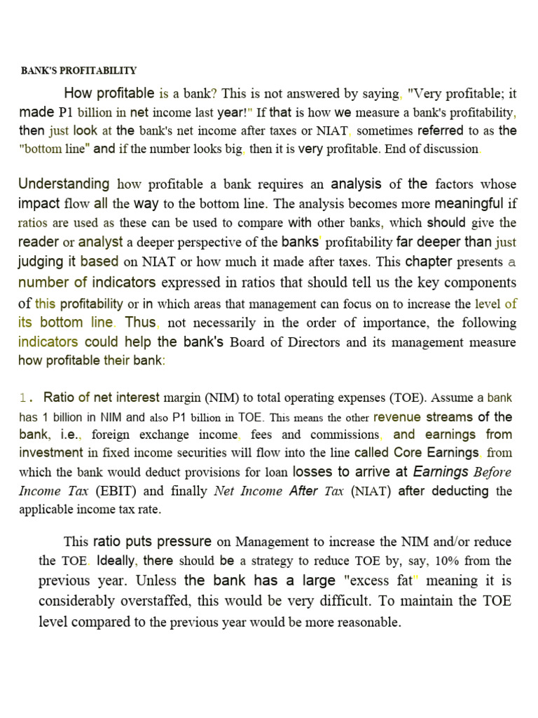 Bank Profitability 28-Sep-2022 21-49-14 | PDF | Taxes | Income
