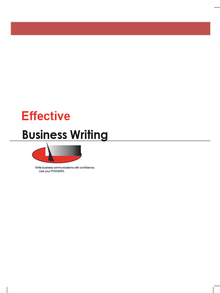 Effective Business Writing | PDF | Grammatical Number | Verb