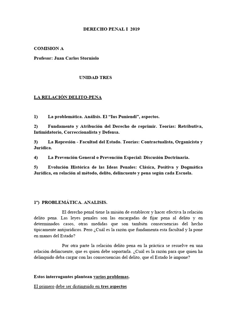 Derecho Penal 1 Pdf Derecho Penal Castigos