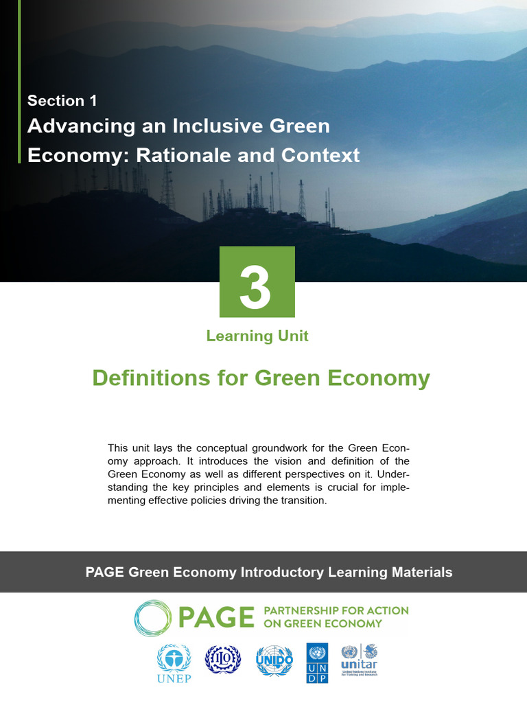 1 3 Definitions For Green Economy Download Free Pdf Green Economy